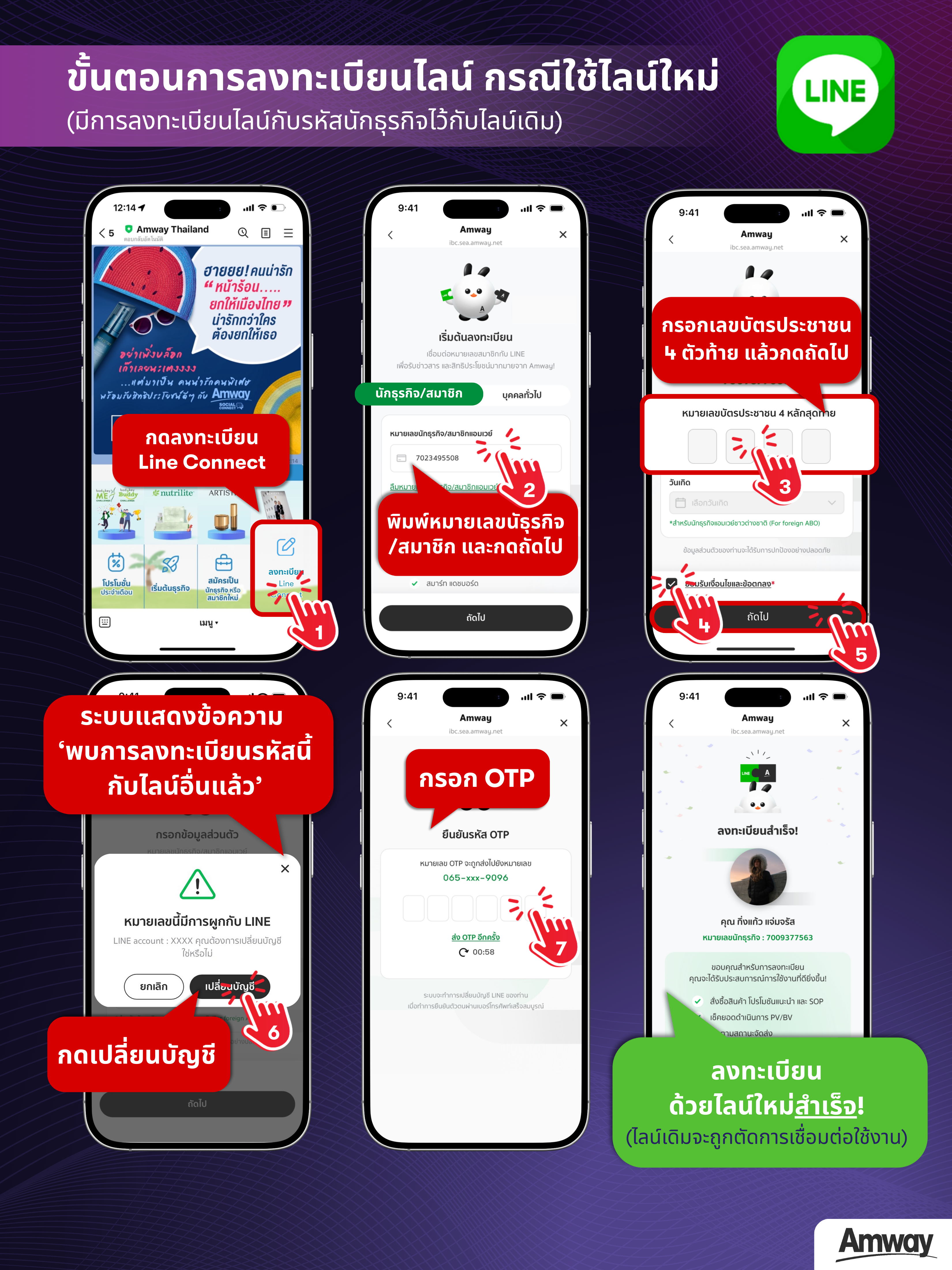 วิธีลงทะเบียน LINE Amway – Amway Thailand Help Center